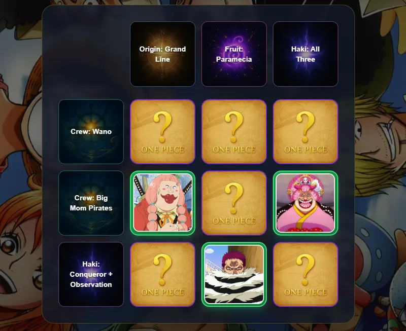 One Piece Tic Tac Toe – Character Grid Puzzle | OnePieceMiniGames
